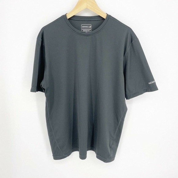 Merrell | Shirts | Merrell Mens Optiwick Gray Crew Neck Short Sleeve ...